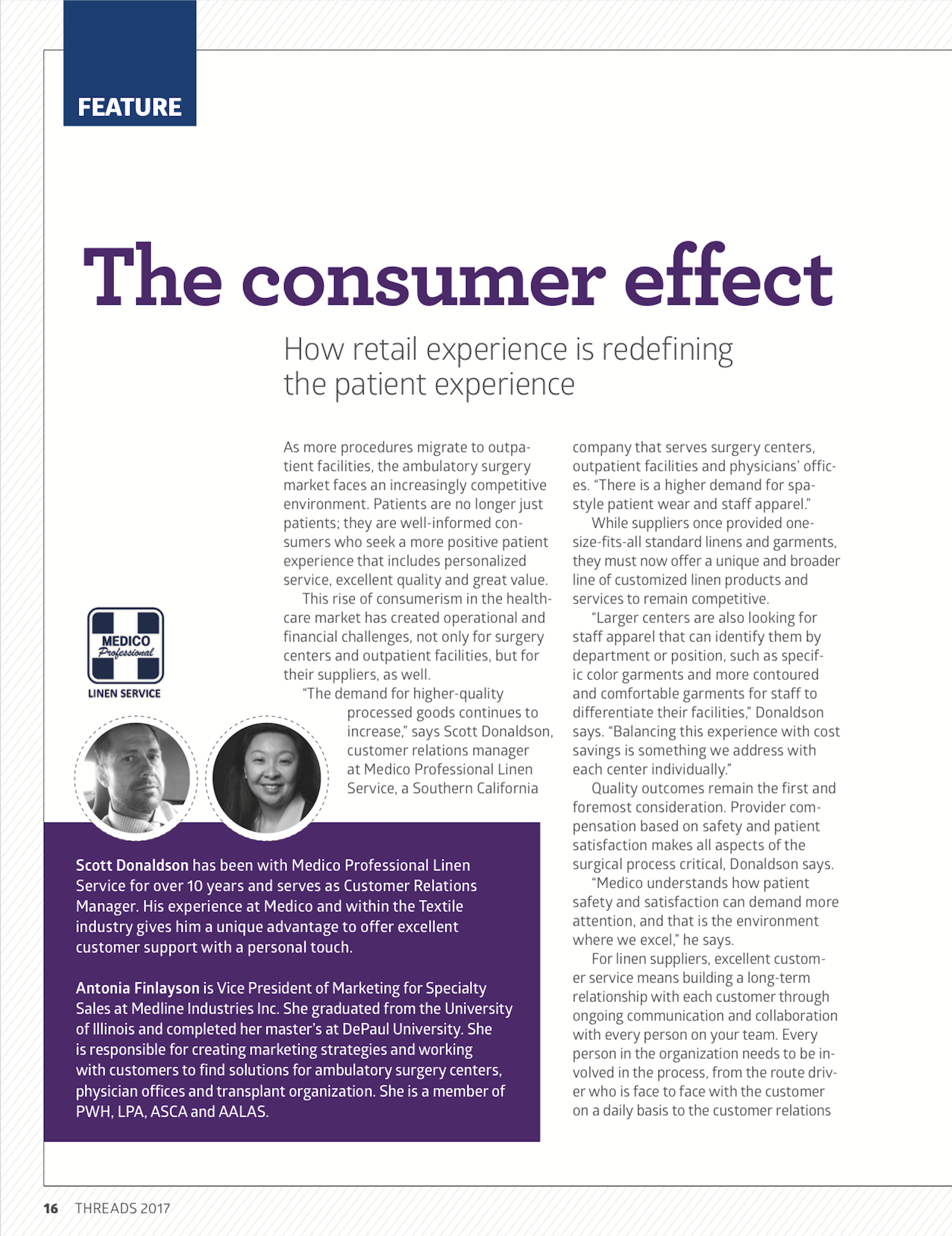 Medico Linen Service's Medline Feature | Medico Healthcare Linen Service